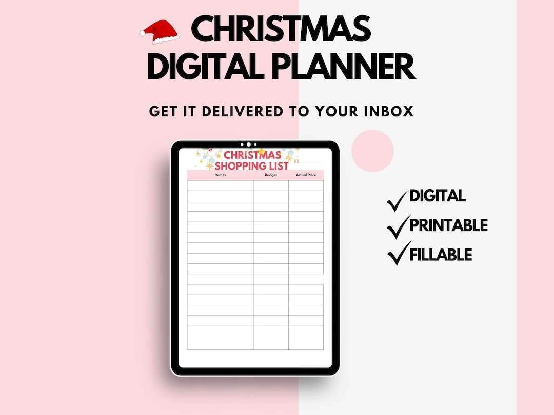 CHRISTMAS SHOPPING LIST, Christmas Gift Track, Christmas Printable ...