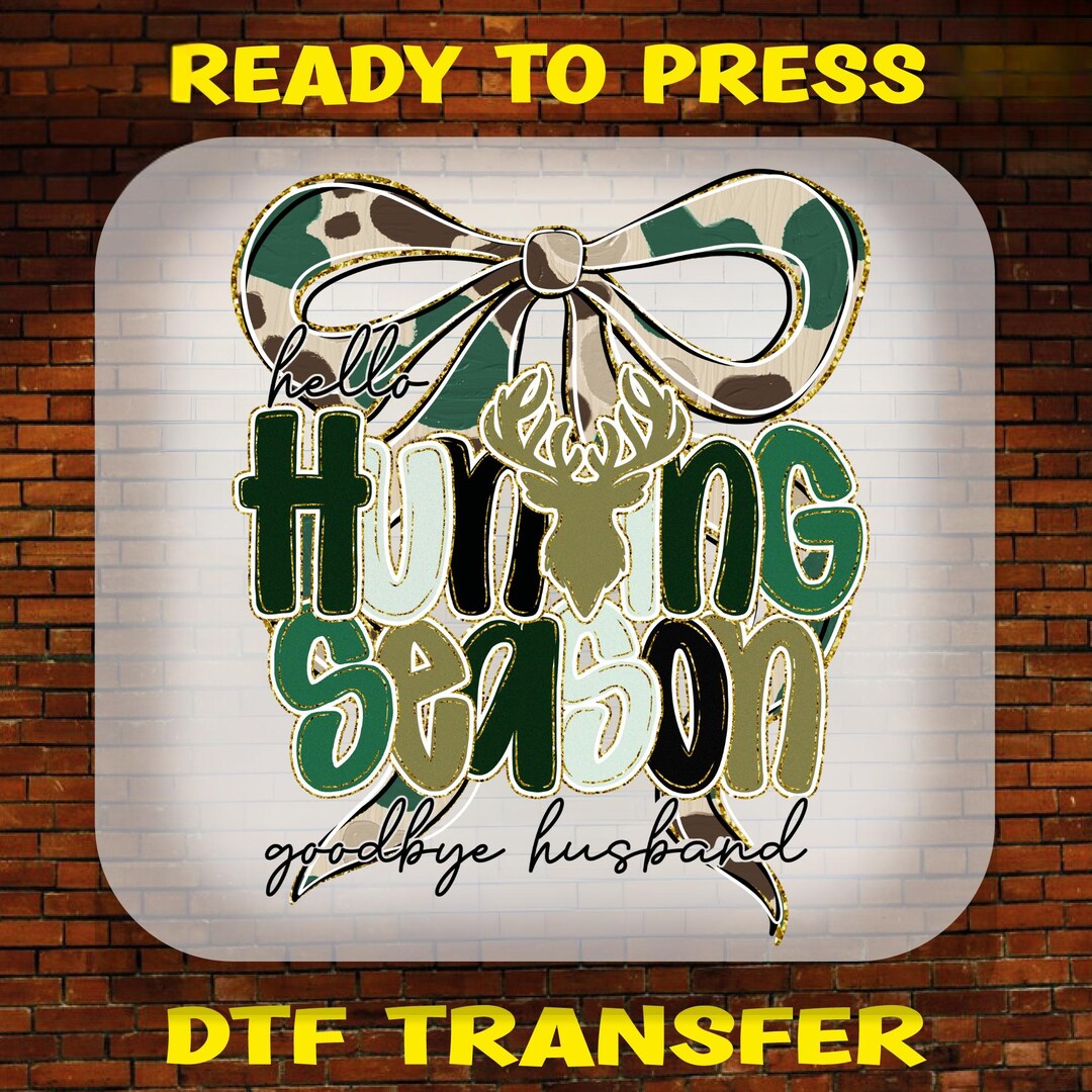 Hello Hunting Season Camo DTF Transfer - Ready to Press - Etsy