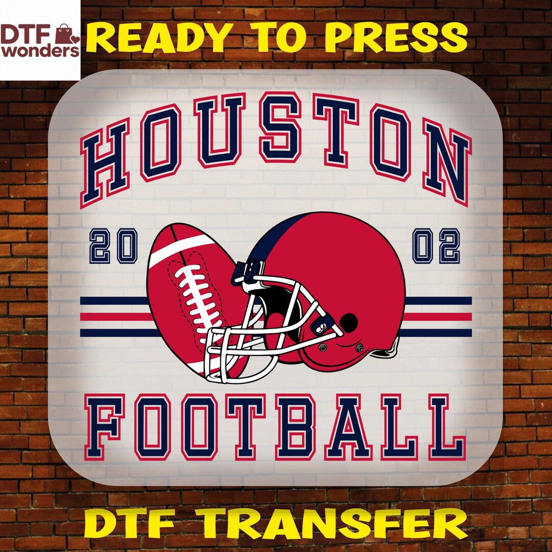 Houston Football DTF Transfers, Football Game Day Ready to Press, Bulk ...