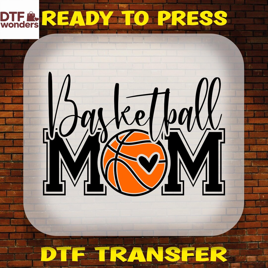 Basketball Mom Bow DTF Transfers, Basketball Game Day Ready to Press ...