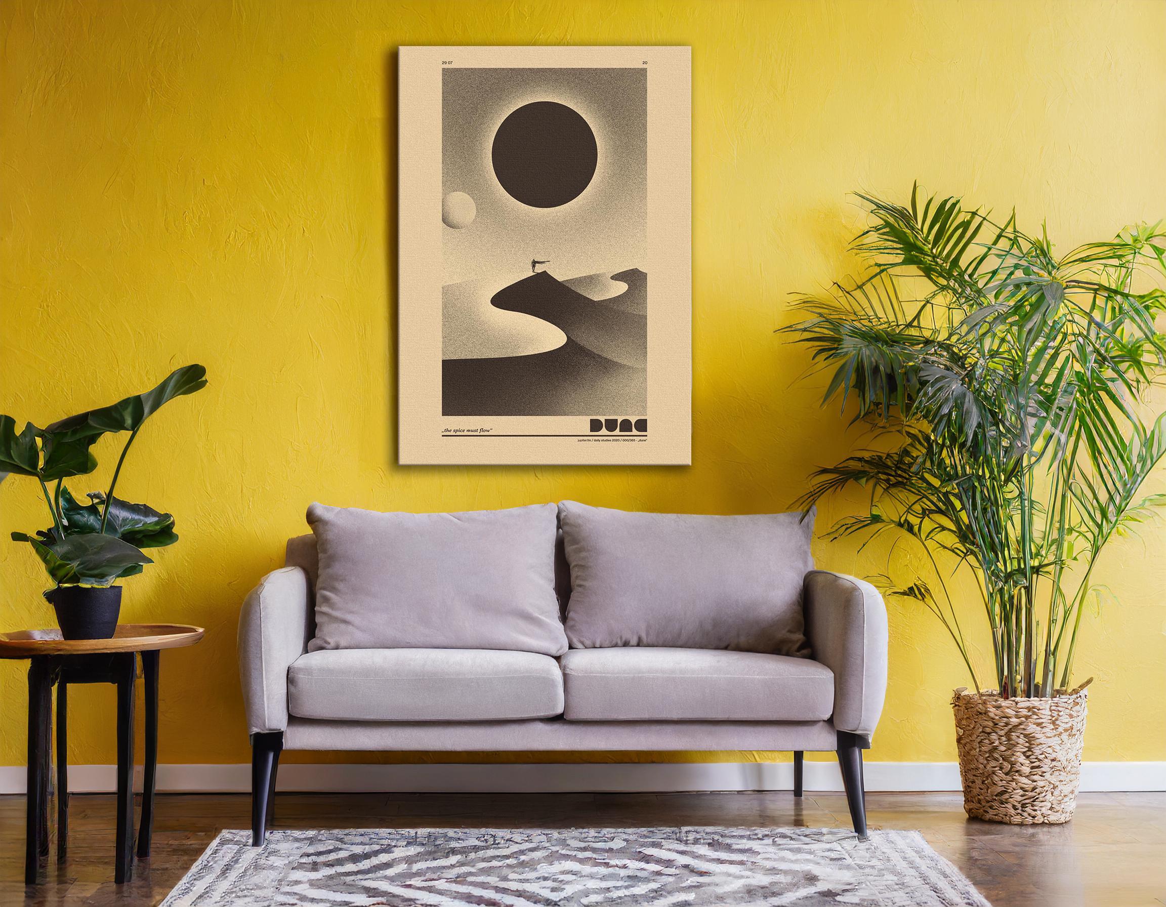 Dune Movie Poster: 2021 Canvas Wall Art Arrakis Desert, Sandworms ...