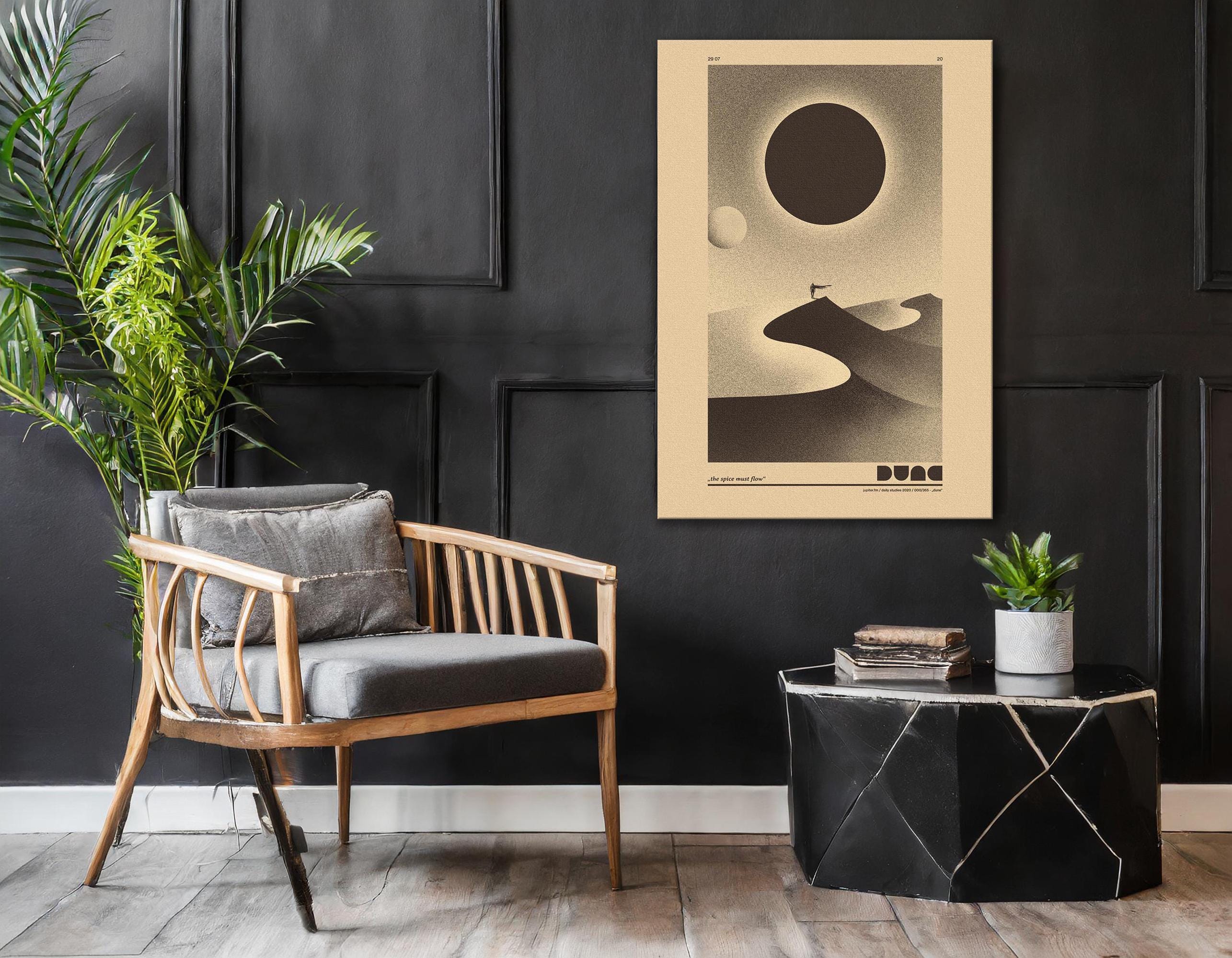 Dune Movie Poster: 2021 Canvas Wall Art Arrakis Desert, Sandworms ...