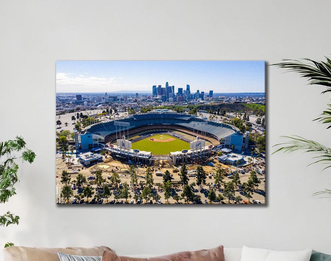 Los Angeles Dodgers Stadium With Stunning LA Skyline at Sunrise/sunset ...