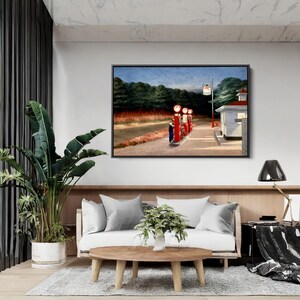 Edward Hopper 'gas' 1940 Canvas Abstract Art Reproduction Print, Large ...