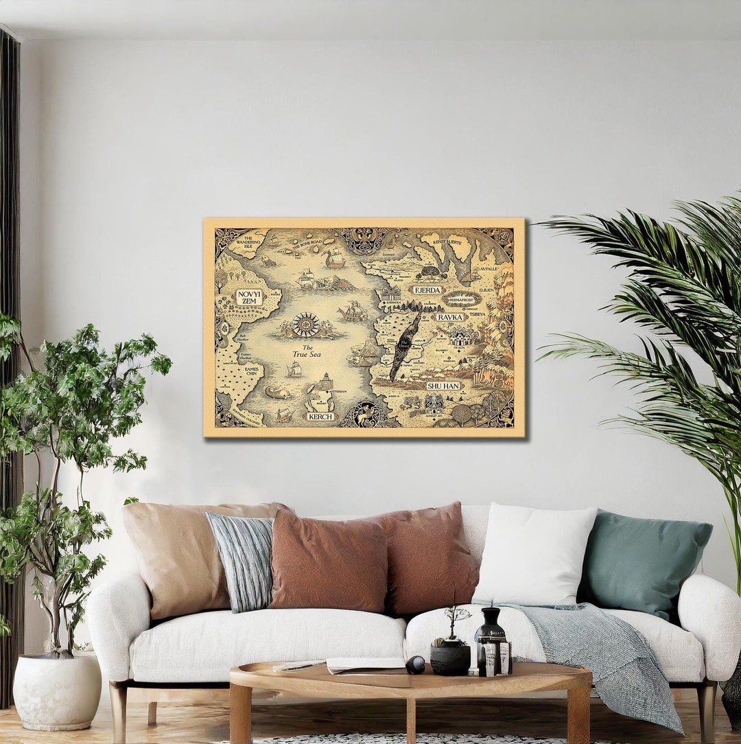 The Grishaverse Map Canvas: Detailed Fantasy Cartography Ravka, Shu Han ...