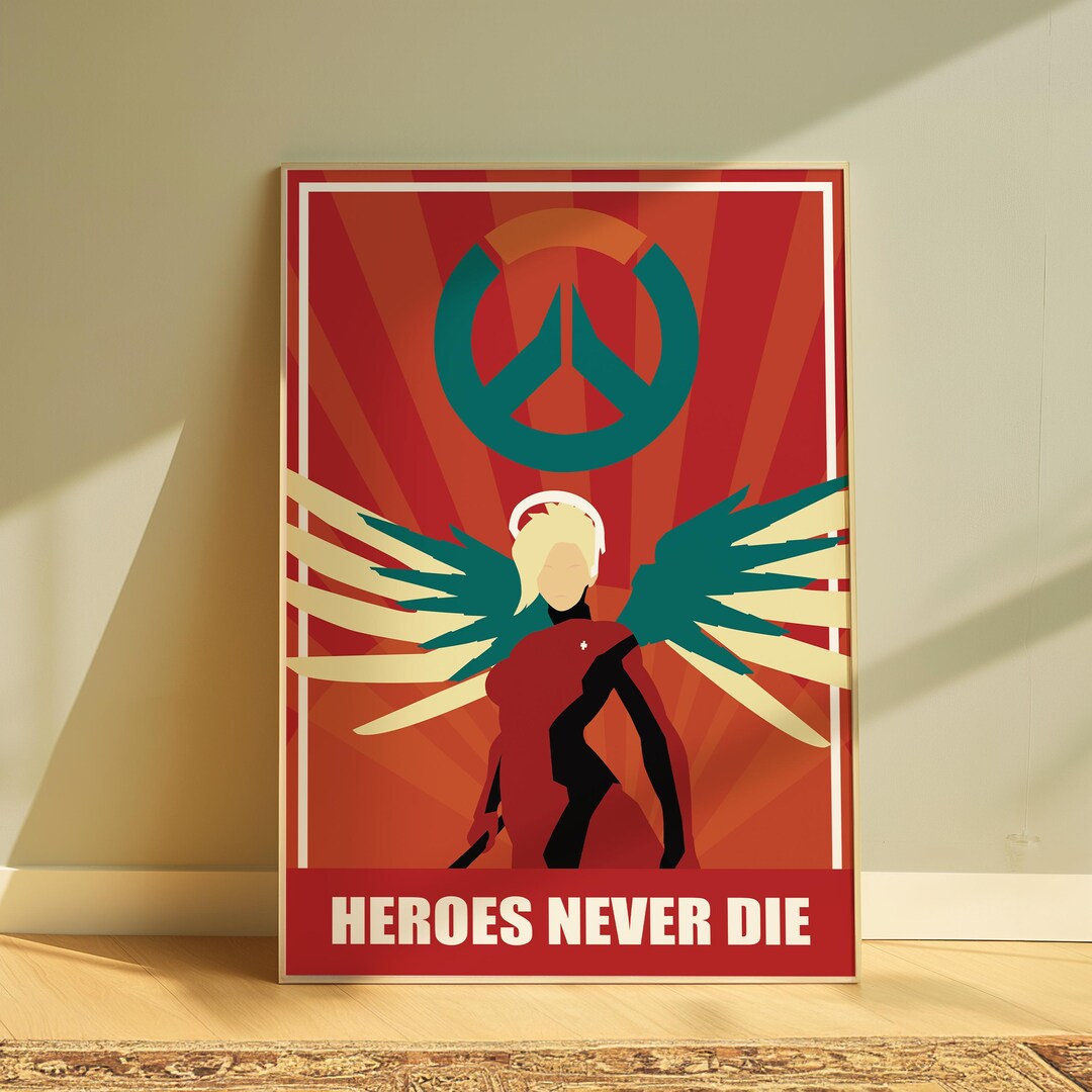 Overwatch: Mercy Poster Unique Vector Design for a Vibrant Gaming Room ...