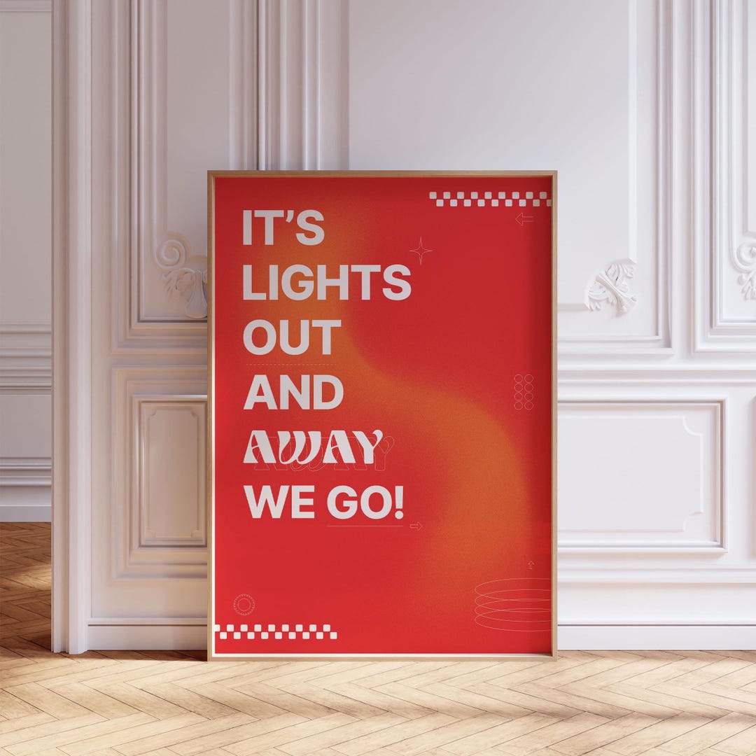 Ferrrari Its Lights Out Poster : Formula 1 Art Print (instant Download ...
