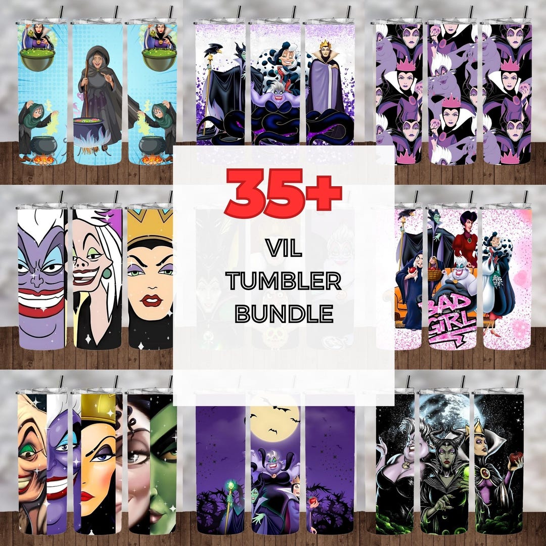 35+ Villain Tumbler Wrap Bundle, Digital 20 Oz Skinny Tumblers Designs ...