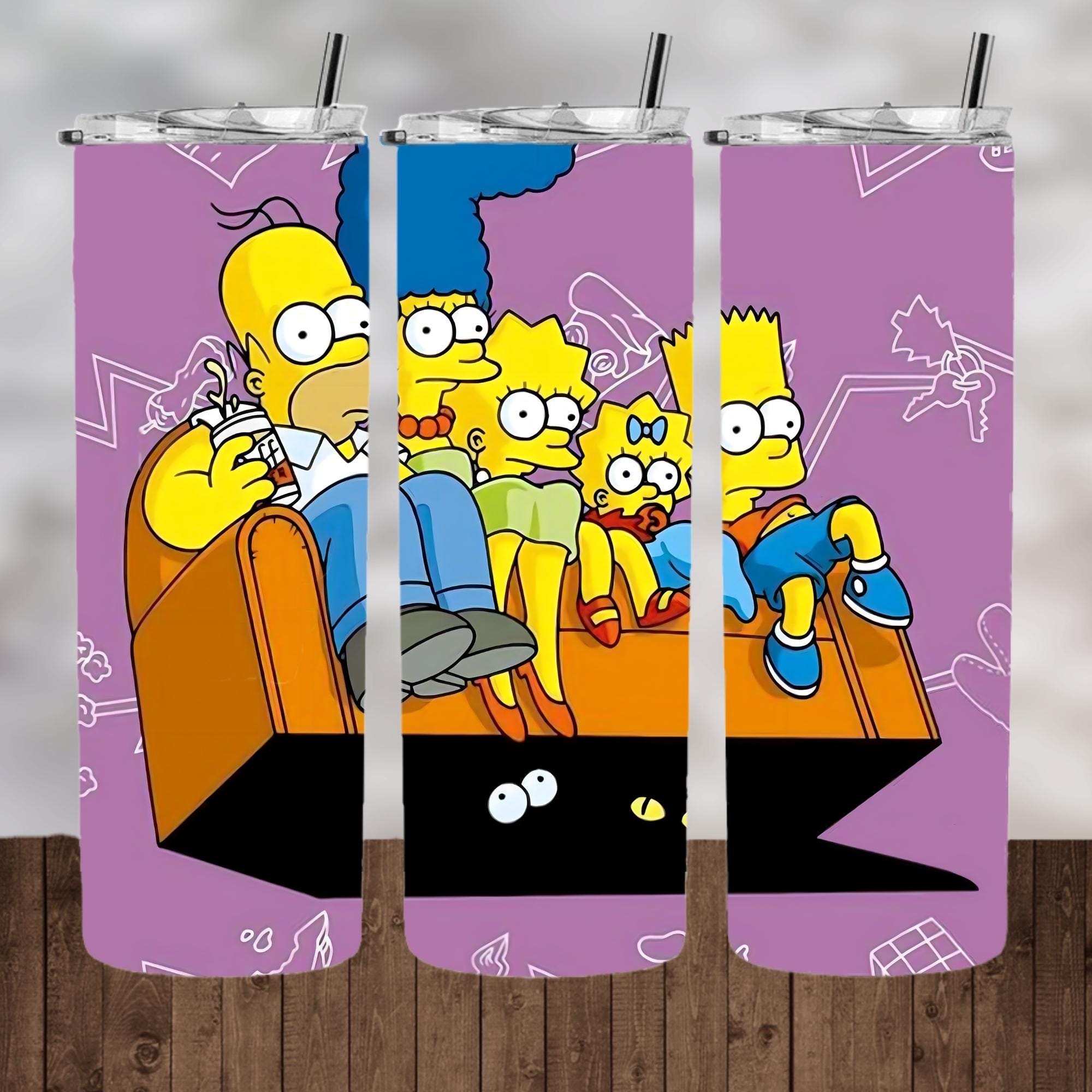 50+simpsons Tumbler Design, Simpsons Cup, Simpsons Sublimation, 20 Oz ...