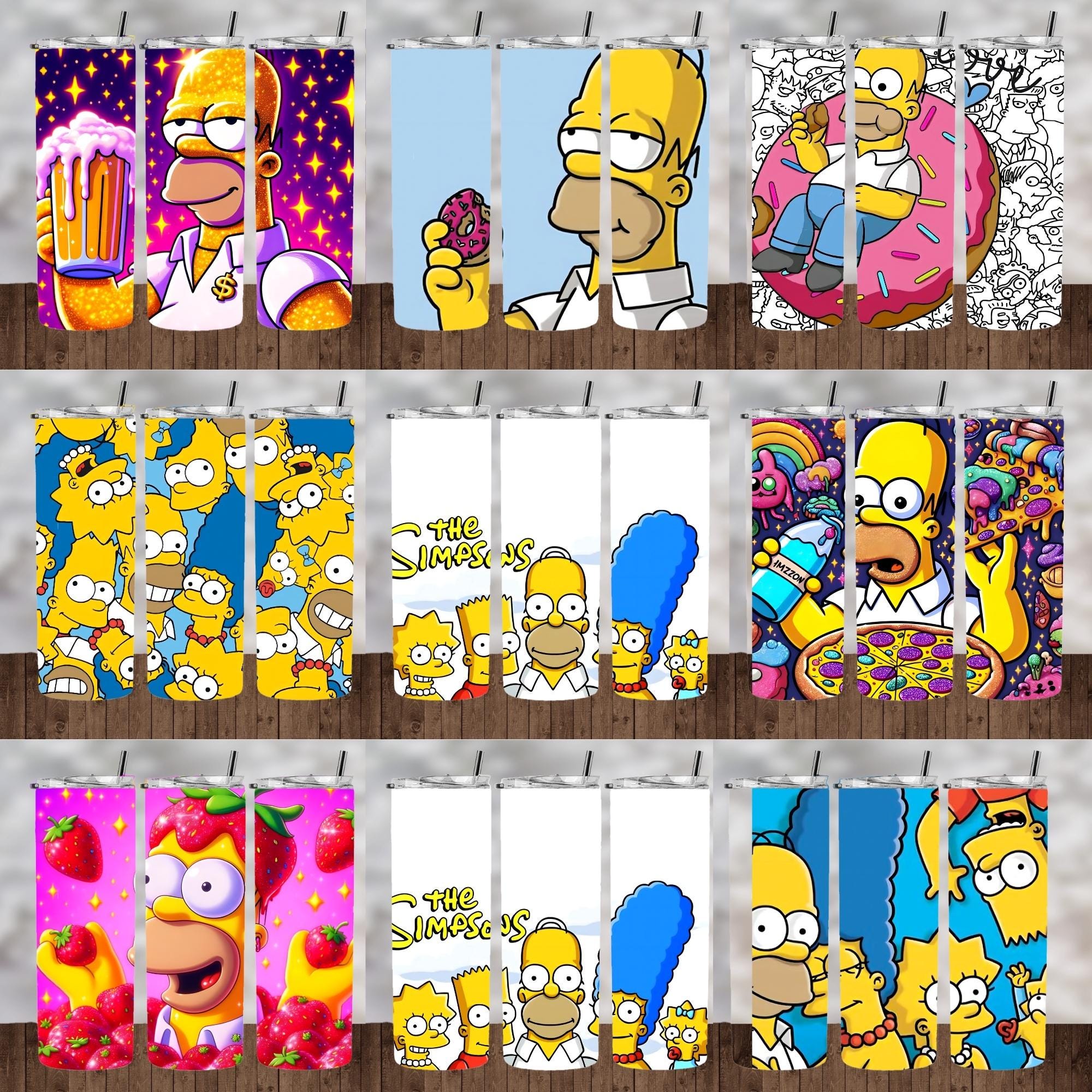 50+simpsons Tumbler Design, Simpsons Cup, Simpsons Sublimation, 20 Oz ...