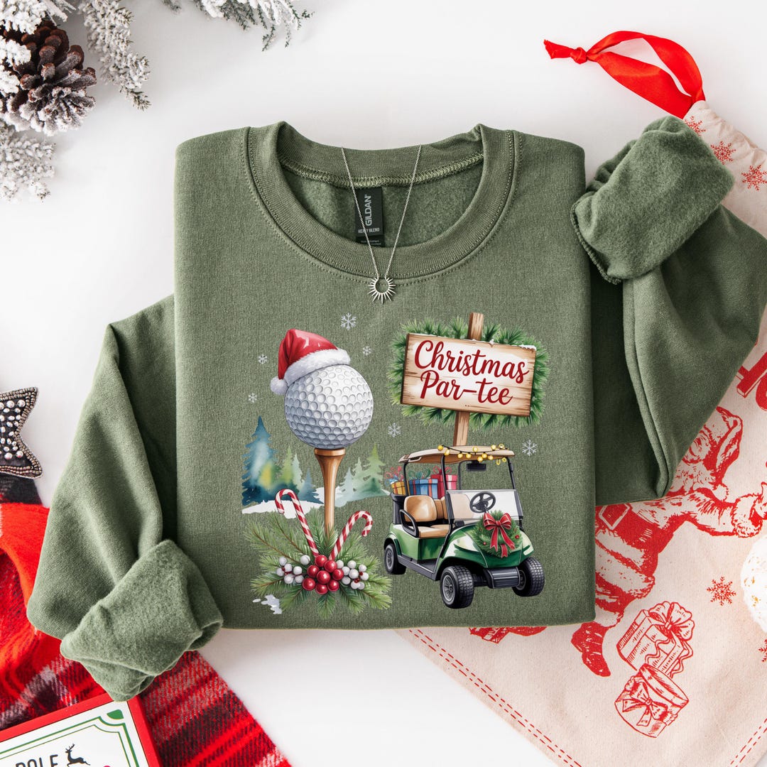 Christmas Golf Sweatshirt, Funny Golfer Holiday Crewneck - Etsy