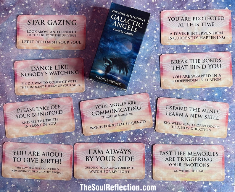 Galactic Angels Oracle Cards - Mini Deck - Etsy