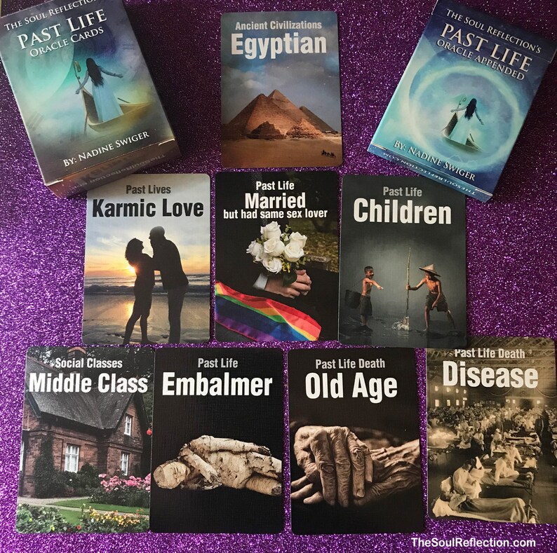 Past Life Oracle Deck Set With Travel Bag - Etsy