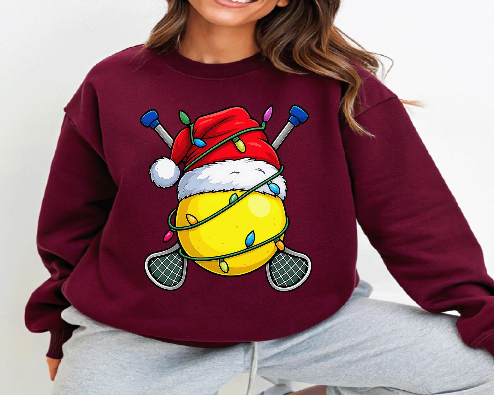 Christmas Lacrosse PNG, Santa Hat Png, Christmas Lights, Funny Sports ...