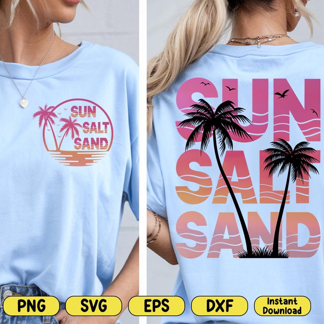 Saltwater Seashells Sunshine Svg Png, Vacation Summer Png, Retro Summer ...