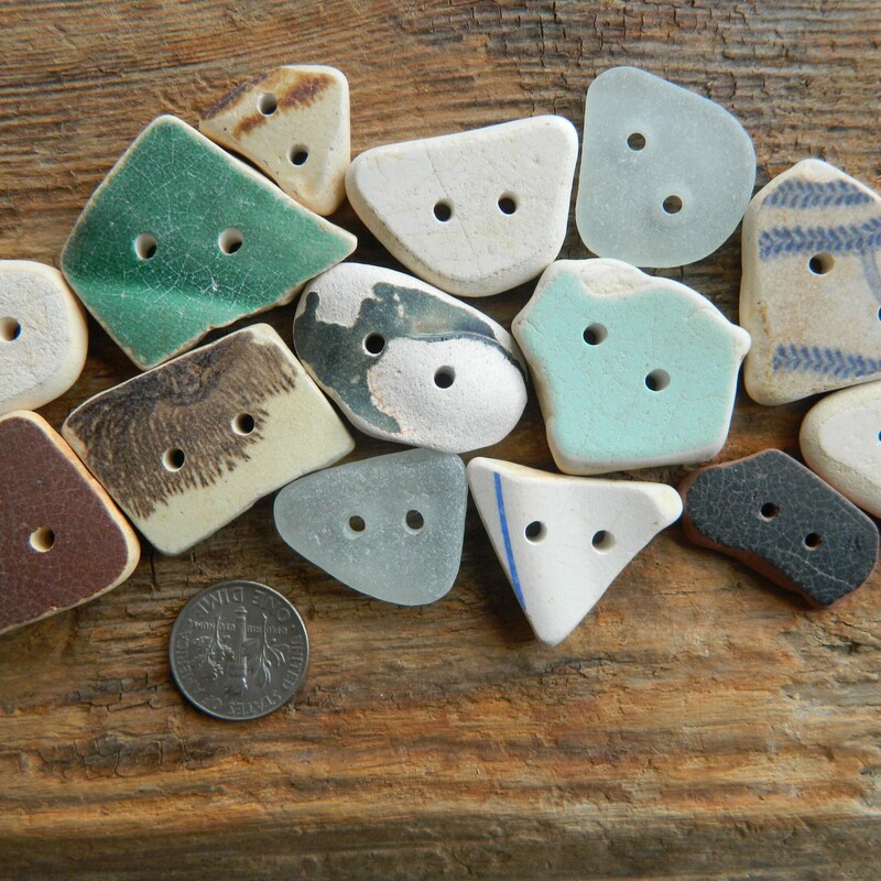 Sea Glass Buttons - Etsy