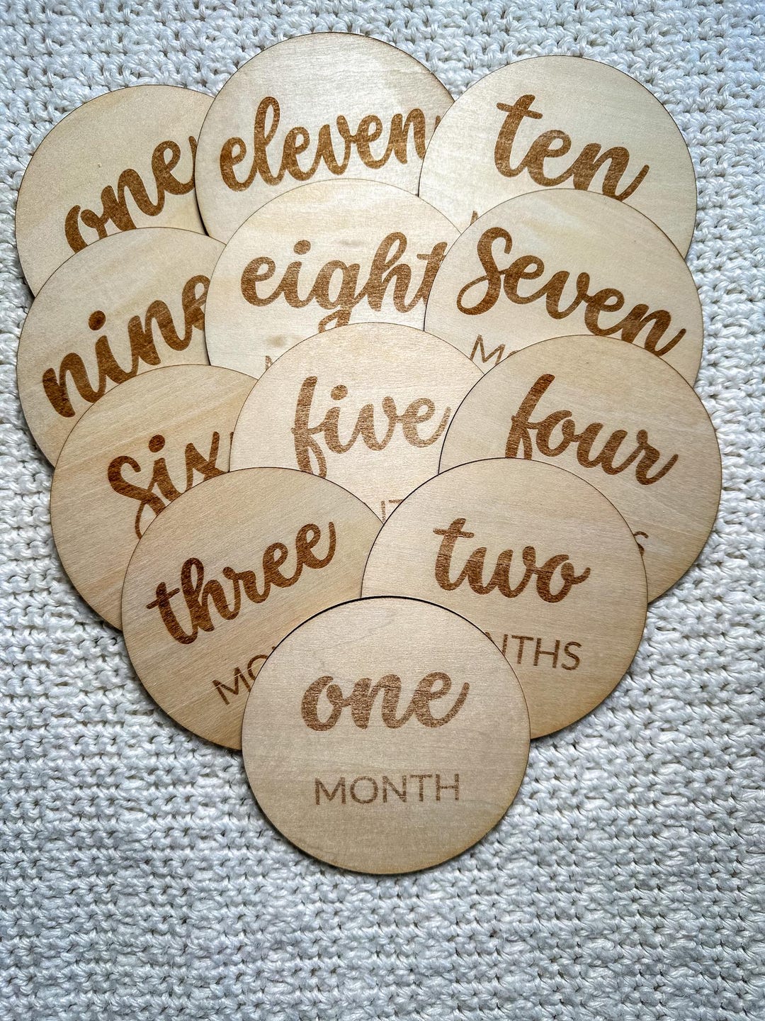 Monthly Milestone Discs, Baby Photo Discs - Etsy
