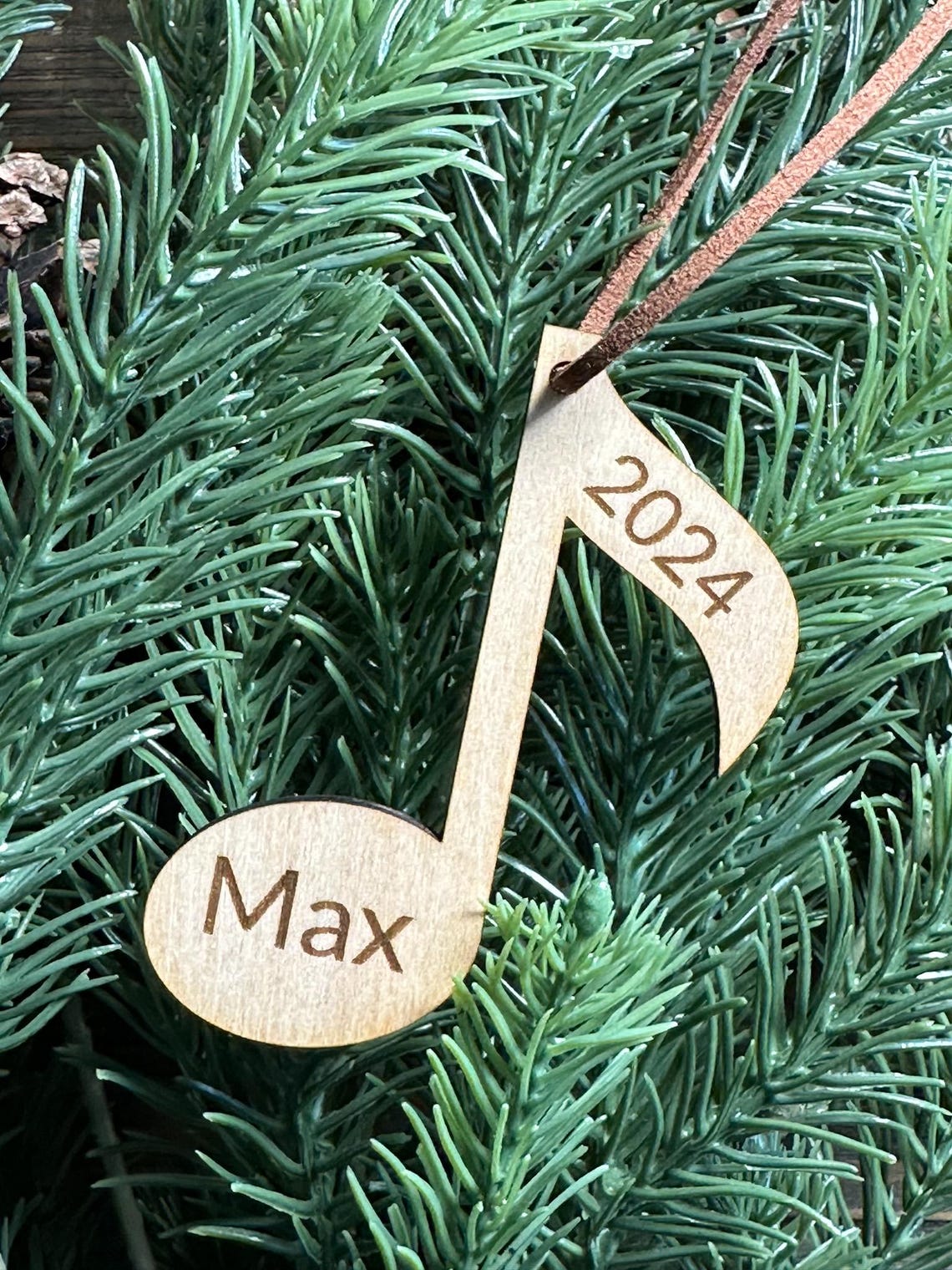 Personalized Music Note Christmas Ornament - Etsy