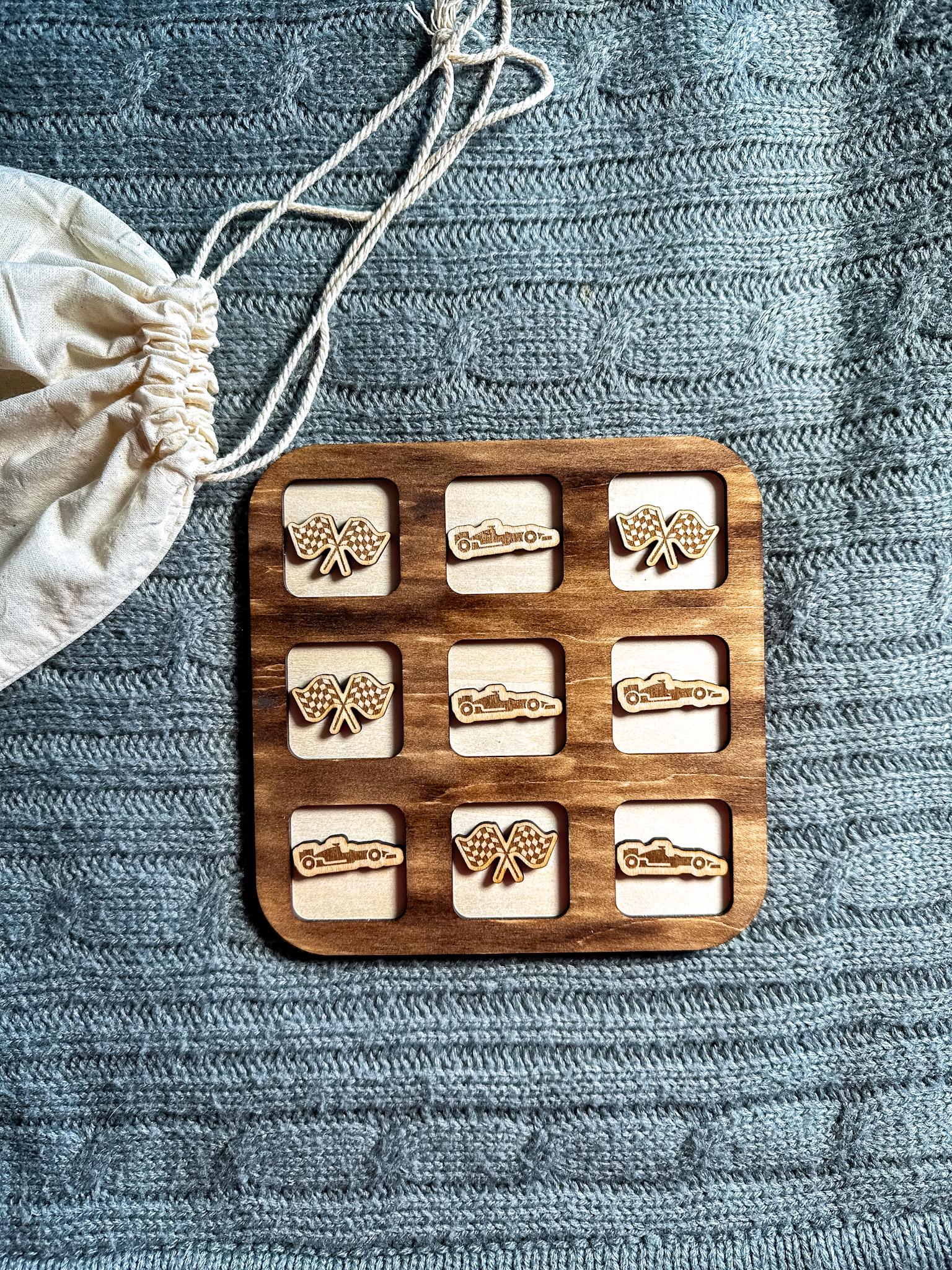 Race Car Tic Tac Toe Game - Etsy
