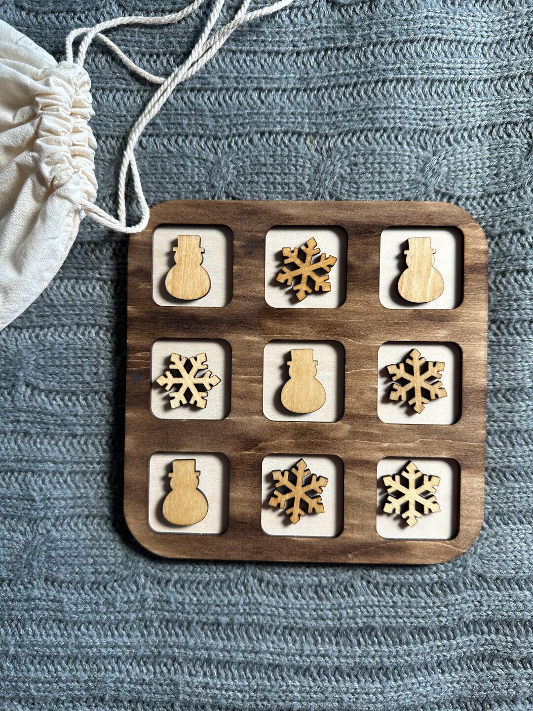 Snowman Christmas Winter Themed Tic Tac Toe Game - Etsy