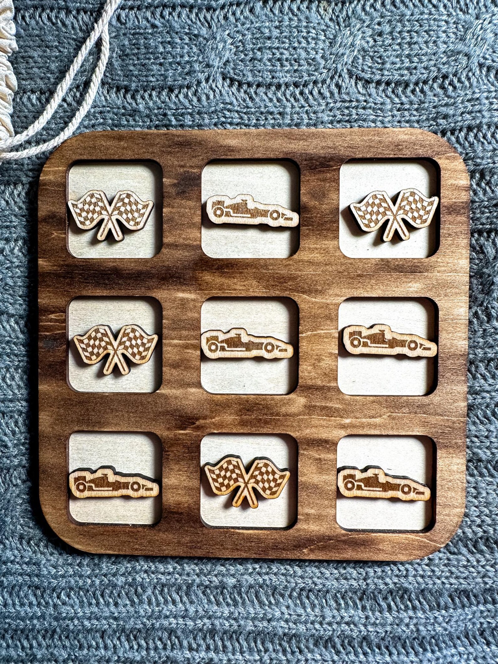 Race Car Tic Tac Toe Game - Etsy