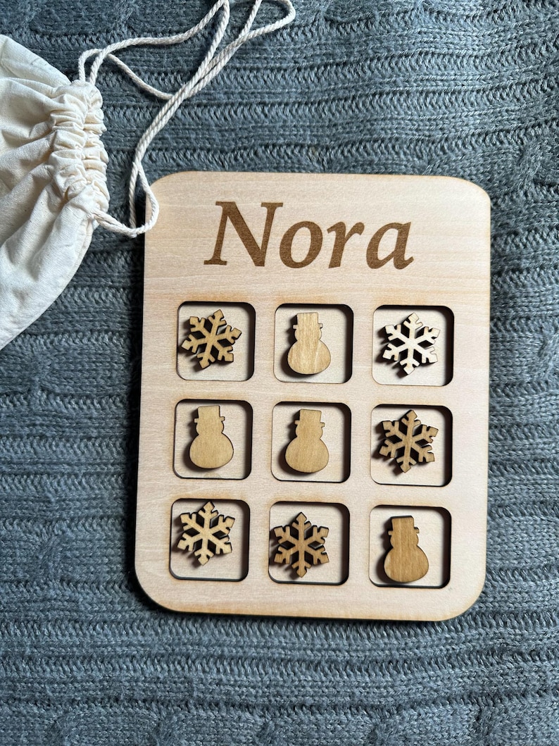 Personalized Snowman Themed Tic Tac Toe Board - Etsy
