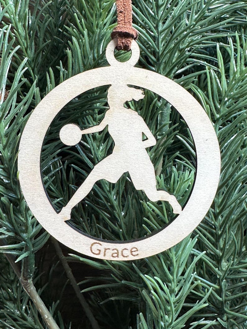 Personalized Female Basketball Player Christmas Ornament - Etsy
