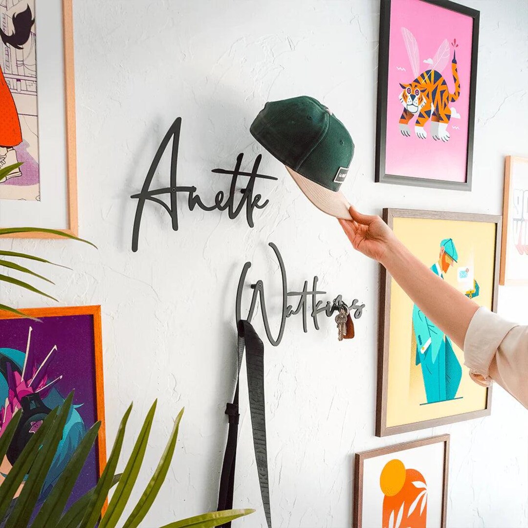 Custom Metal Wall Hanger Metal Coat Rack Sign Clothing Rack Coat Hanger ...