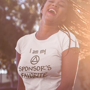 AA Sponsor's Favorite, Fun and Funny Sober T-shirt | 12 Step Recovery ...