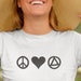Peace, Love, AA 12 Step T-shirts Recovery Tee Shirt Gifts for Men and ...