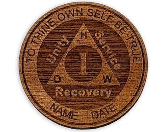 AA Anniversary Token Personalized Alcoholics Anonymous - Etsy