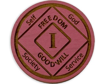 Monogrammed Narcotics Anonymous Medallion NA Monogram Token | Etsy