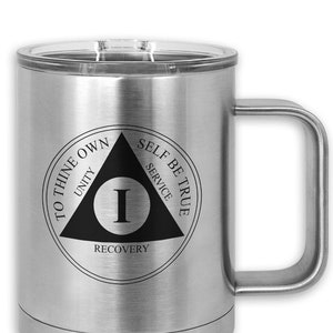 15 Oz. AA Medallion Coffee Mug | Personalized Laser Engraved Travel Cup ...