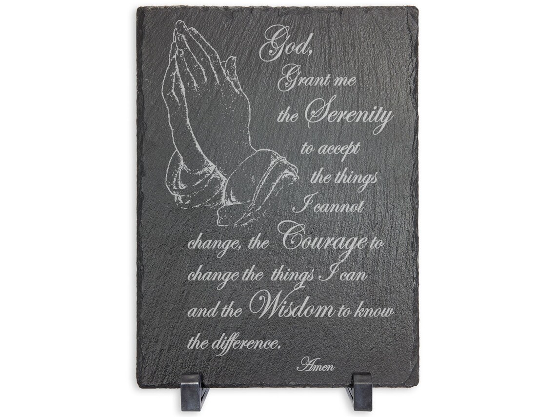 Serenity Prayer Plaque Recovery Slogans and 12 Step Prayers - Etsy