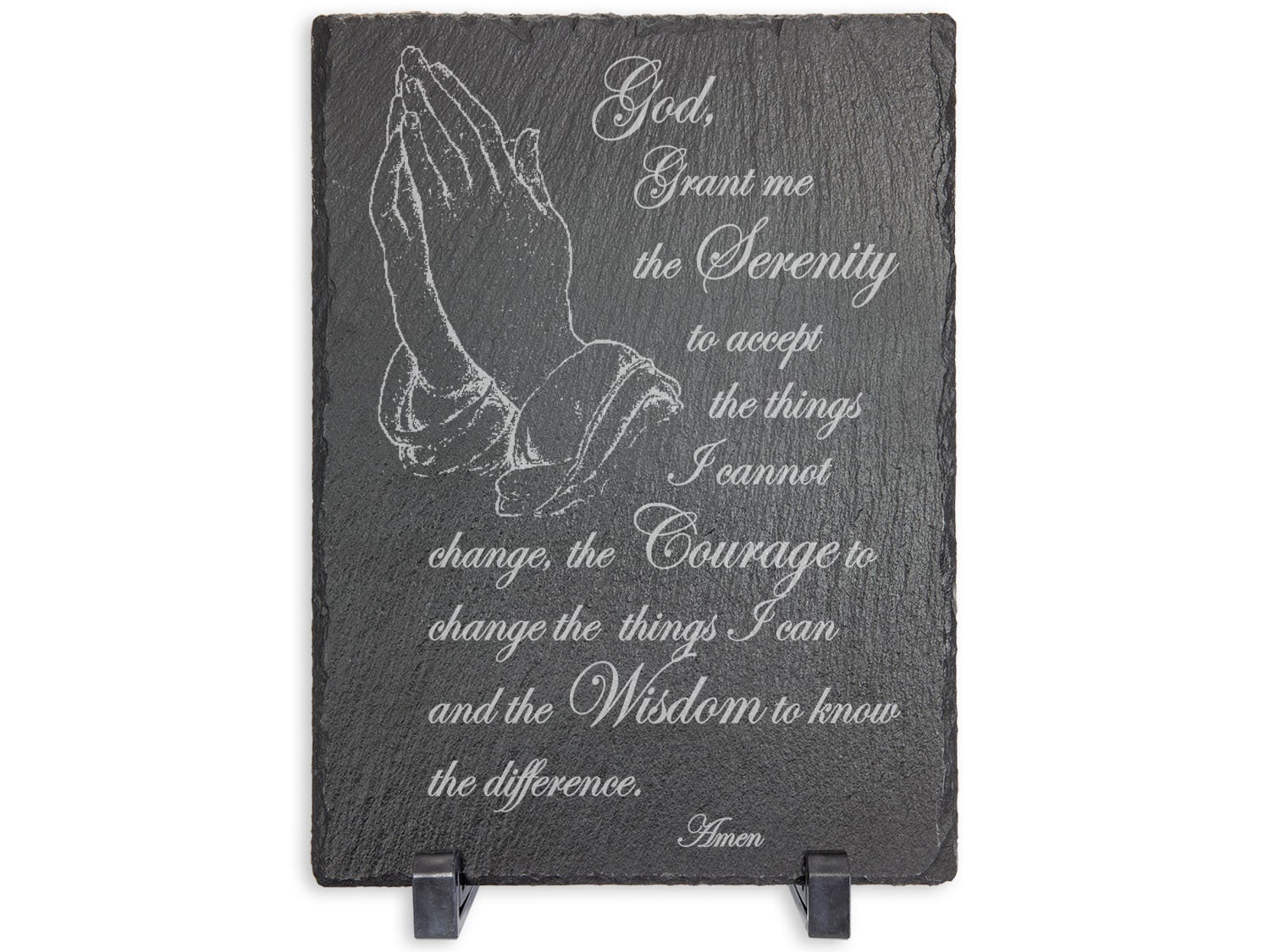 Serenity Prayer Plaque, Recovery Slogans and 12 Step Prayers Laser ...
