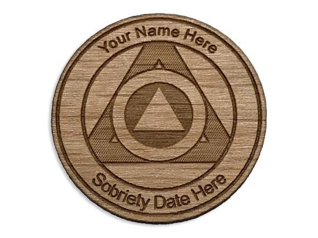 AA Anniversary Token, Personalized Alcoholics Anonymous Birthday Coin ...
