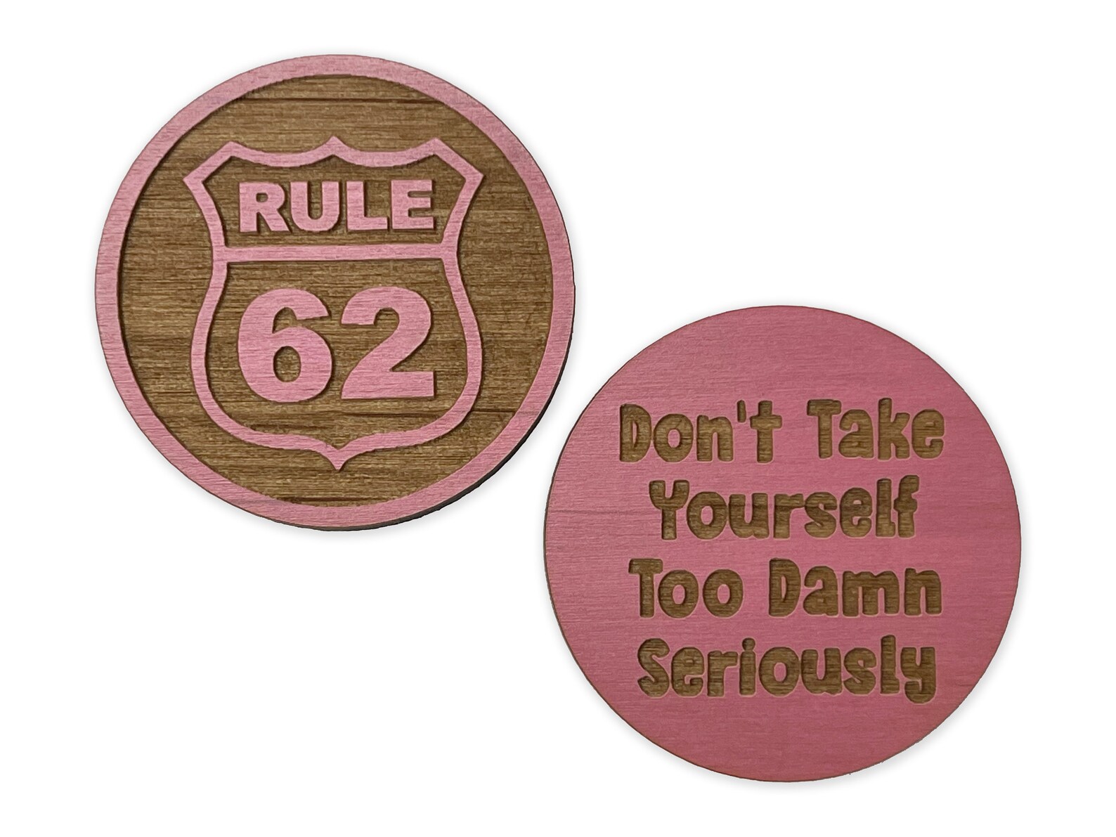 AA Rule 62 Token Double Sided Wooden Alcoholics Anonymous - Etsy