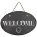 NA Group Welcome Sign, Natural Slate Hanging Plaque, Laser Engraved ...