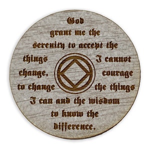 Personalized NA Token. Whitewashed Walnut Wood Narcotics Anonymous ...