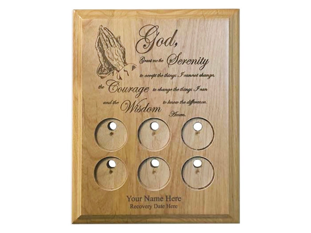 Recovery Coin Holder, Personalized 12 Step Token Display, Medallion ...