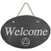 AA Group Welcome Sign, Natural Slate Hanging Plaque, Laser Engraved ...