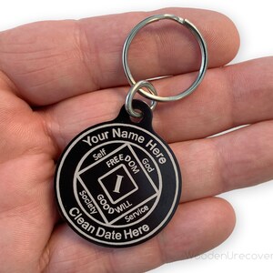 Personalized NA Anniversary Key Tag, Anodized Aluminum Narcotics ...