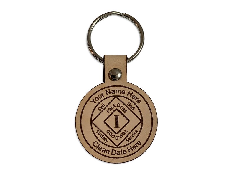 Personalized Leather Narcotics Anonymous Custom Keychain NA - Etsy