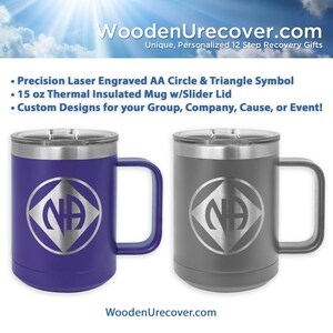 15 Oz. Personalized NA Coffee Mug | Custom Laser Engraved NA Insulated ...