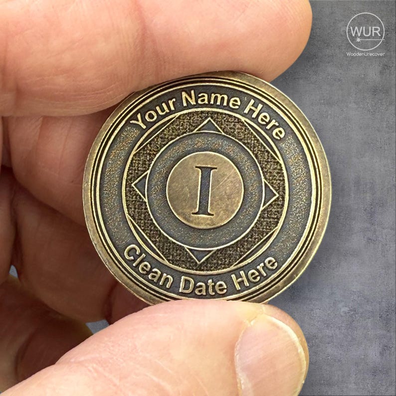 Personalized NA Medallion | Solid Brass Narcotics Anonymous Coin | Your ...