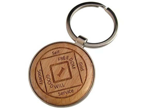 Wooden NA Key Tag Narcotics Anonymous Birthday Token Key - Etsy