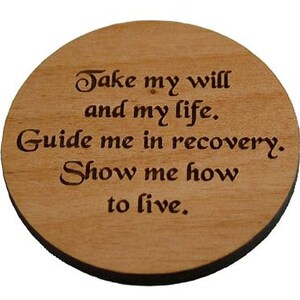 Narcotics Anonymous Anniversary Medallion, Wooden NA Birthday Token ...