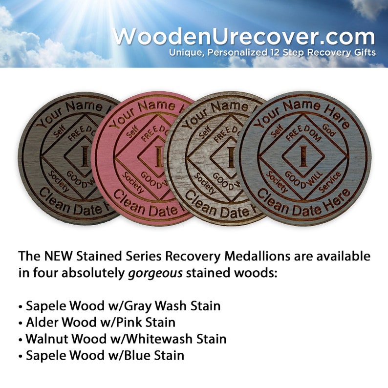 Personalized NA Chip. Sapele Wood with Blue Stain Narcotics | Etsy