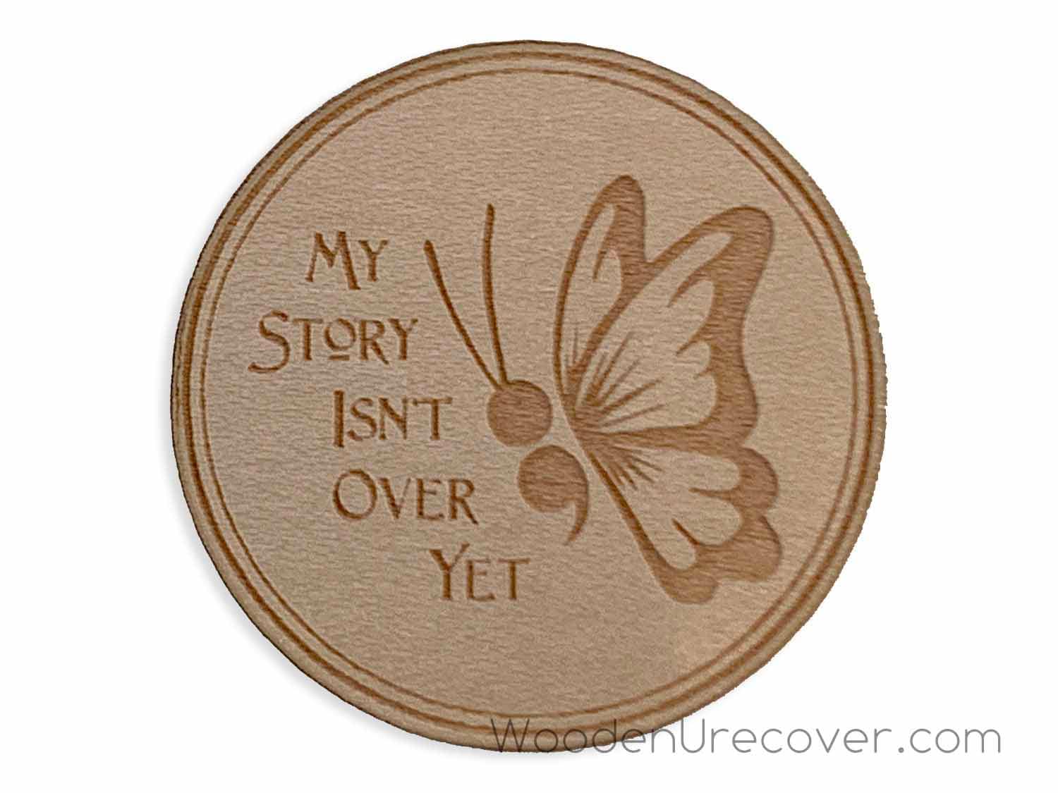 Semicolon Butterfly Token My Story Isn't Over yet Prayer - Etsy