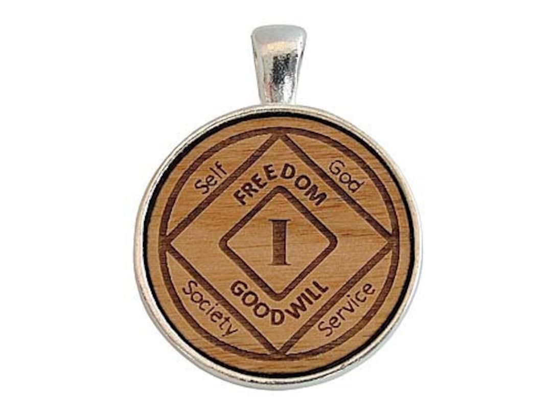 NA Medallion Necklace Pendant, It's a Clean Time Token That You Wear on ...